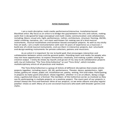 Richard Ess Wilkins Photography: Artist Statement / Portfolio | PDF