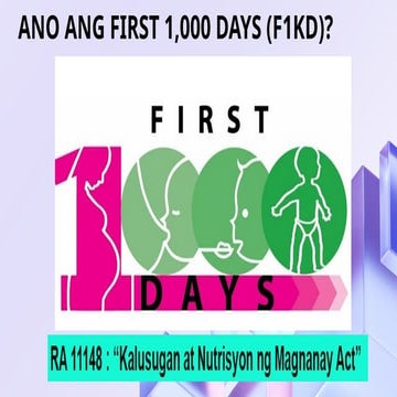 F1K first 1000 days eccd program nnc doh | PPTX