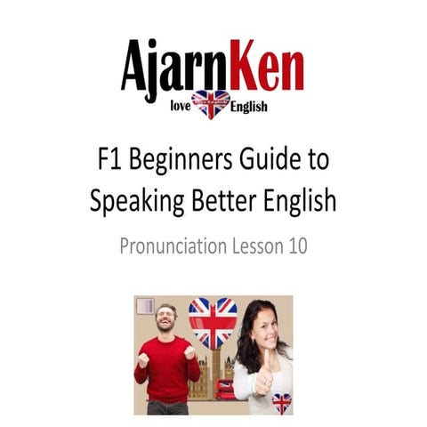 Lesson 10: F1 Beginners Guide to Speaking Better English | PPTX