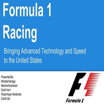 Introducing Formula 1 Racing to the United States | PPTX | Automotive ...