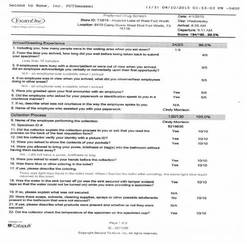 EXAM ONE REPORT CARD | PDF