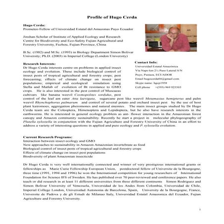 Profile of Hugo Cerda | PDF