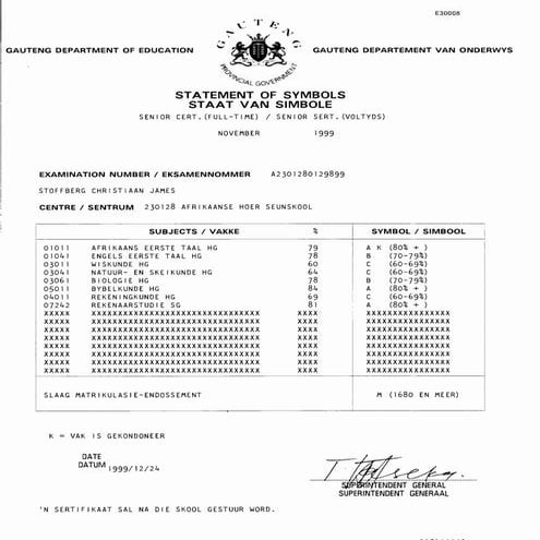 CJStoffberg_matriculation_symbols | PDF