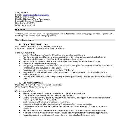 Resume Anuj Verma | DOCX