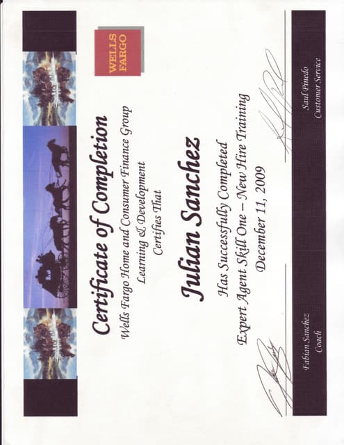 Agent Certificate | PDF