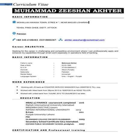 Zeeshan Akhtar - CV (1) | DOC