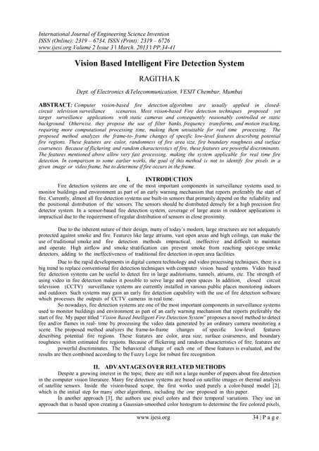 Computer Vision-Based Early Fire Detection Using Machine Learning | PDF ...