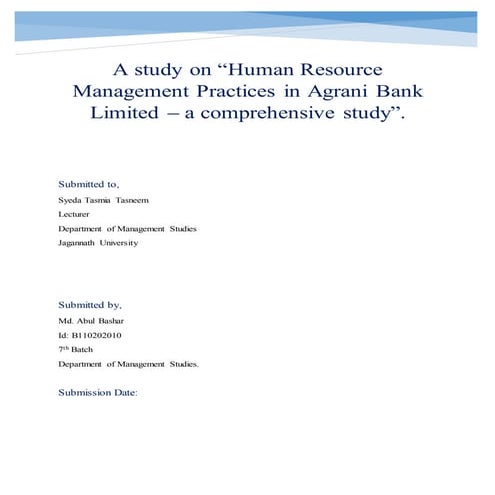 HRM report Main | PDF