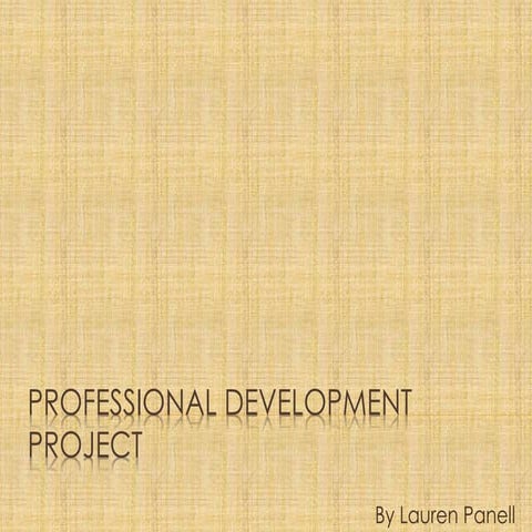 Professional Development Project PPT | PPT
