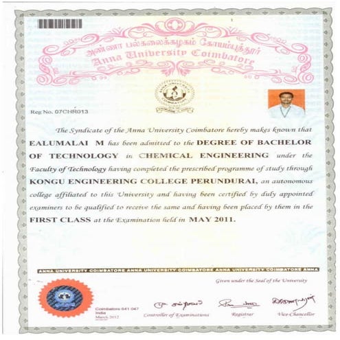 B.Tech - Chemical Engineering | PDF