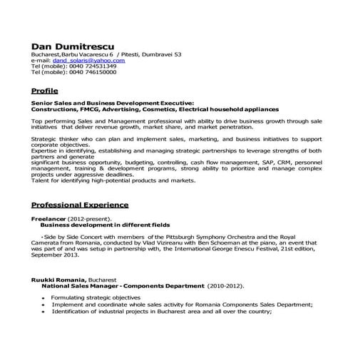 Resume Dan Dumitrescu | DOCX