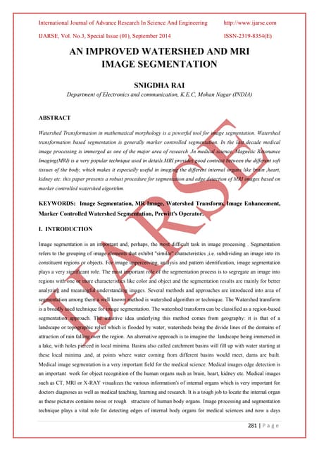 Watershed Segmentation Image Processing | PPTX