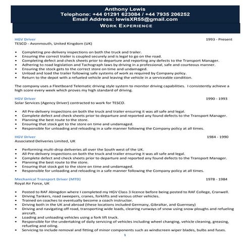 TONY RESUME PDF | PDF