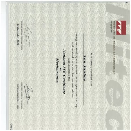 NITEC in Mechatronics | PDF