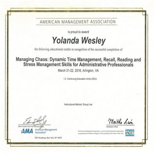 AMA Managing Chaos Award | PDF