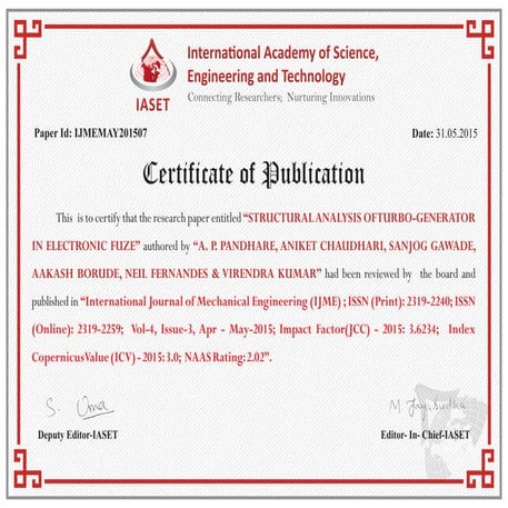 IJME certificate of publication | PDF