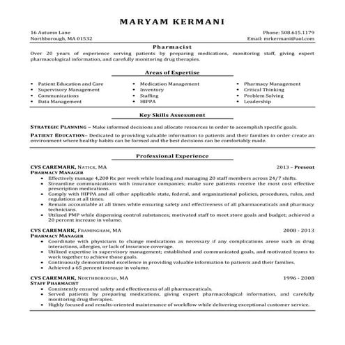Maryam Kermani Resume | PDF