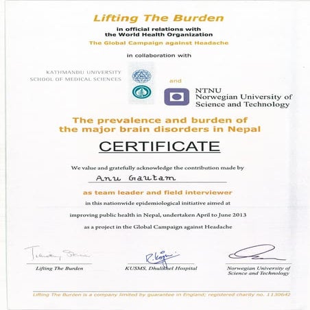 Acknowledgement of contribution | PDF