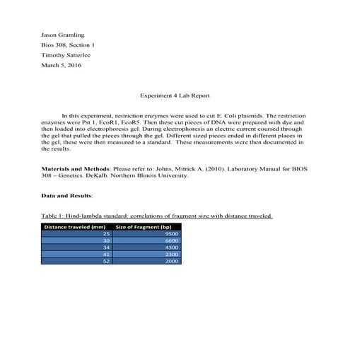 Exp 4 Lab Report | PDF