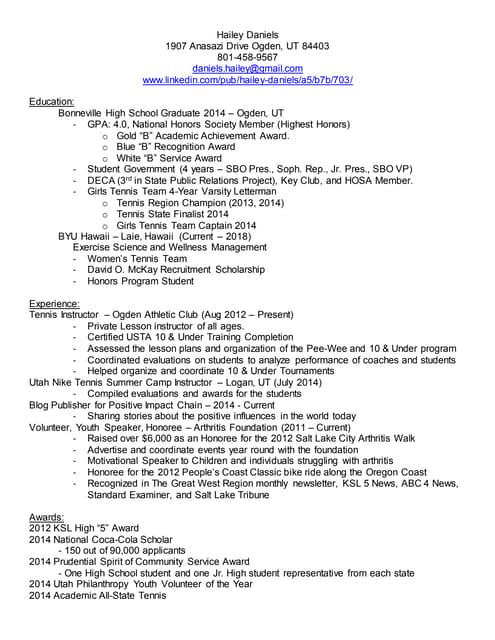 Extracurricular Activities List | PDF