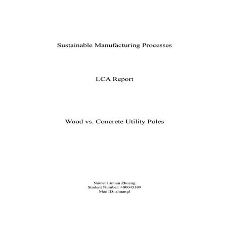 6I03 LCA Project Report | PDF