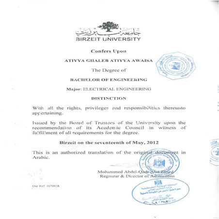 BZU English University | PDF