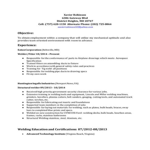 XavierRobinsonResume last revision | DOCX
