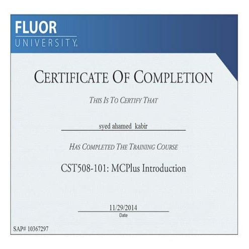 MCPlus Certificate | PDF
