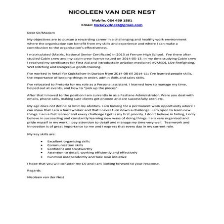 Nicoleen van der Nest CV | PDF