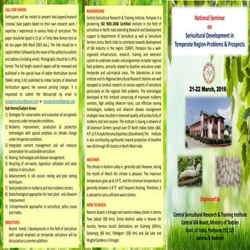 NATIONAL SEMINAR-BROCHURE-PAMPORE | PDF