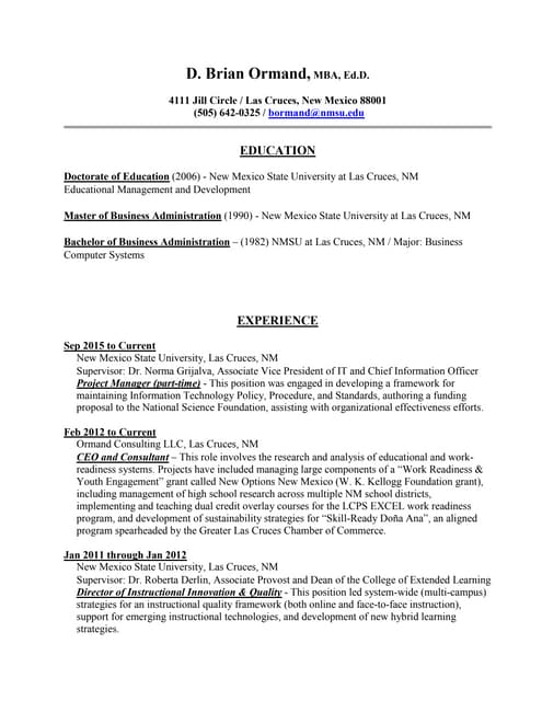 Brian Ormand presentations