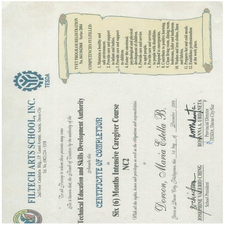 CAREGIVER DIPLOMA | PDF