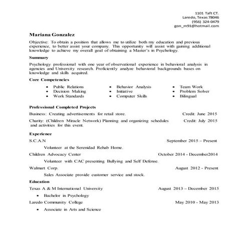 Mariana Gonzalez new resume | DOCX