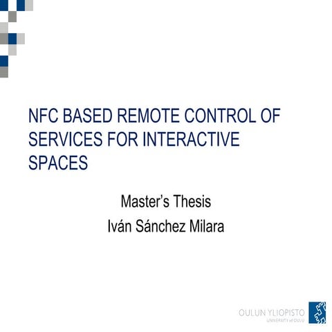 NFC BASED REMOTE CONTROL OF SERVICES FOR INTERACTIVE | PPTX | Computing ...