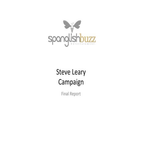 Steve Leary - FinalReport | PPT