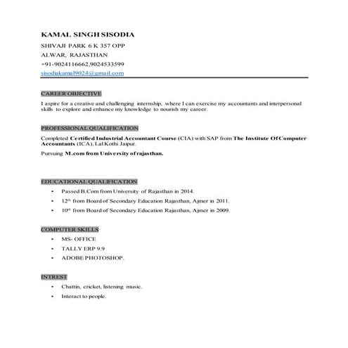KAMAL RESUME | DOCX