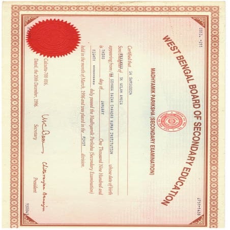 10th Board Cetrificate | PDF