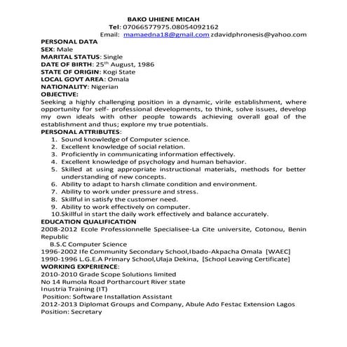 Owolabi Abdul Qudus CV | DOCX