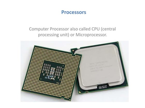 Processor | PPTX | Desktops | Computing