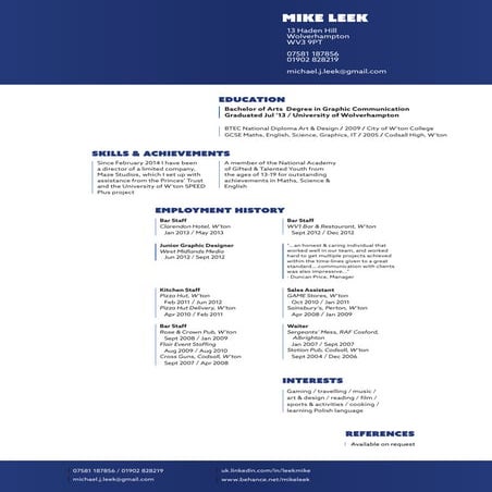 Mike Leek CV | PDF