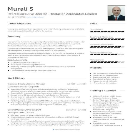 CV- Murali- Executive Dir | PDF