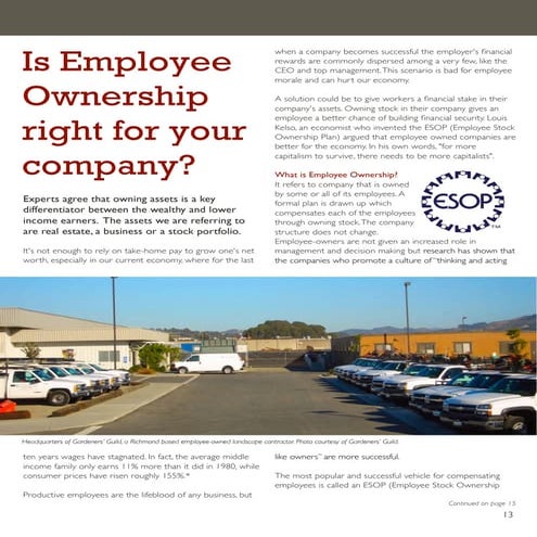 Employee ownership: A model for the future | PDF