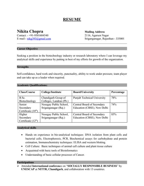 niranjan resume | PDF