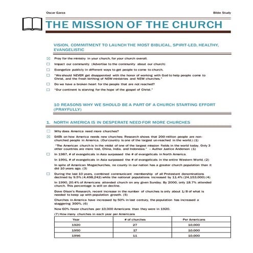 The Mission of The Church (Bible Study) | DOCX