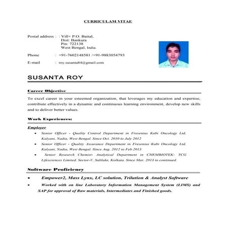 Curriculum Vitae 2016 | DOCX