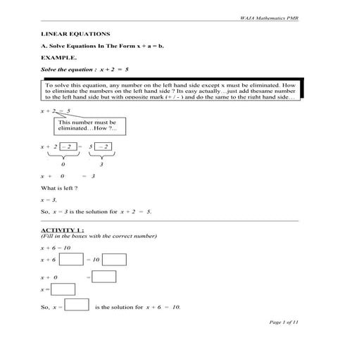 F2 t4 linear equations | PDF