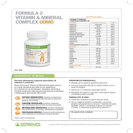 Nuovo formula 2 Multivitaminico UOMO | PDF