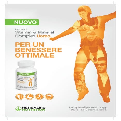 Nuovo formula 2 Herbalife Nutrition Multivitamin & Mineral Complex UOMO ...