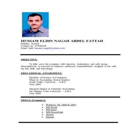 Accountant CV-Manaf | DOCX