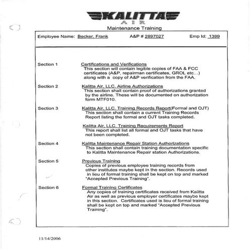 training records | PDF